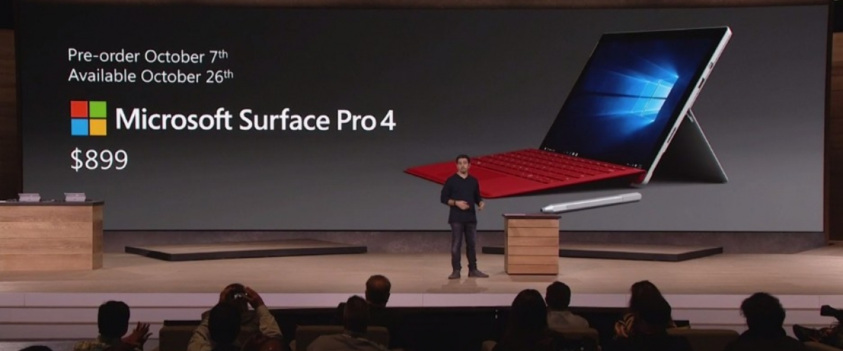 Microsoft Surface Pro 4 announced; available on Oct. 26 for $899 ...