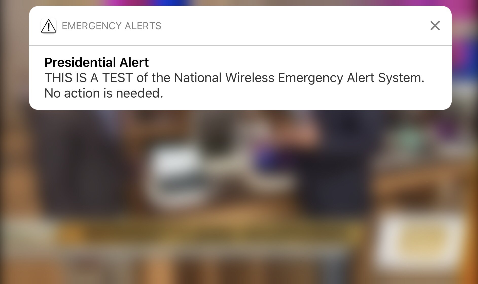 President Trump tests out National Wireless Emergency Alert System, no ...