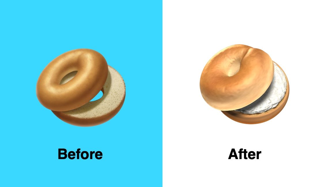 New Apple bagel emoji includes cream cheese to the delight of users ...