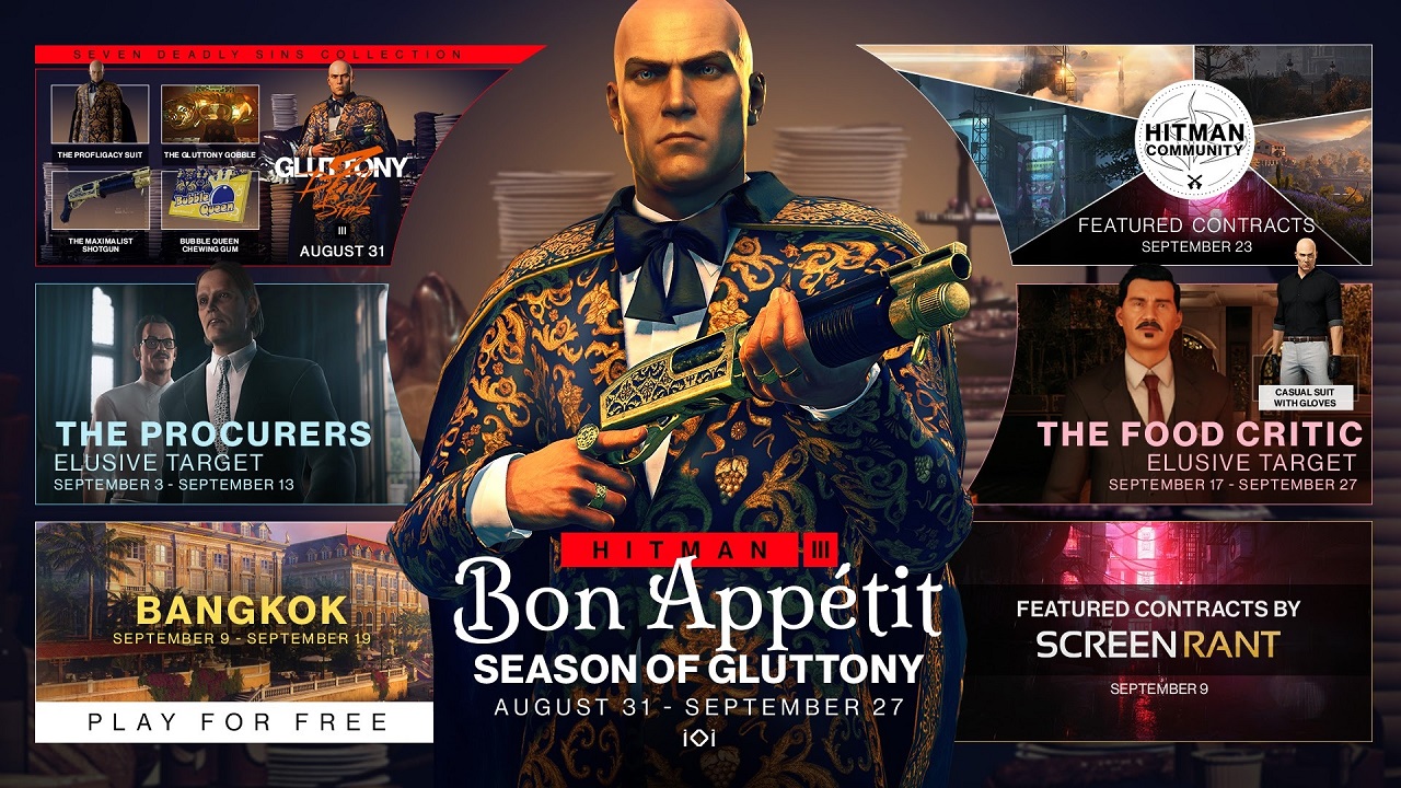 Hitman 3's Season of Gluttony kicks off with a roadmap of new content ...